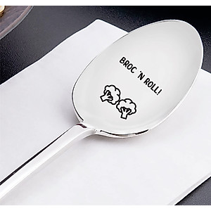 Inspirational Gifts for Teenagers | Gift for Teen Boys Girls | Birthday Christmas Gifts | Gifts for Coworker Friends Colleagues | Broc N Roll - Engraved Spoon Gifts - 7 inch Stainless Steel