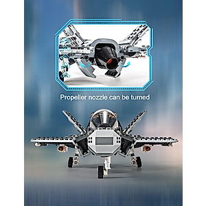 SEMKY Military Series F-35 Lightning II Fighter Jet Air Force Building Block Set (646 Pieces) -Building and Military Toys Gifts for Kid and Adult