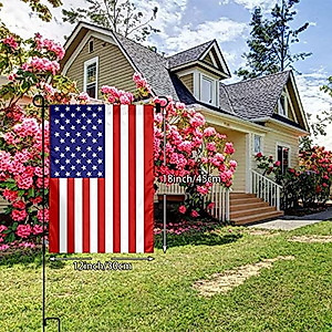 Outdoor 12x18 Inch Double Sided American Garden Flag American 4th of July Decorative Flag Fade Resistant Banner for Yard Lawn Home Decor