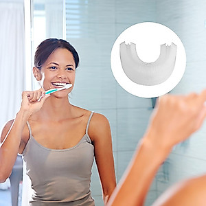 HEALLILY 2pcs U Shaped Toothbrush Head Silicone Automatic Electric Toothbrush Heads Replacement Refill for Electric Toothbrush Accessories