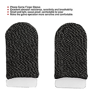 PUSOKEI Mobile Phone Gaming Finger Sleeves, Reusable Gaming Finger Sleeves for Mobile Game Controllers, Touch Screen Game Controller, Gamer Thumb Protector