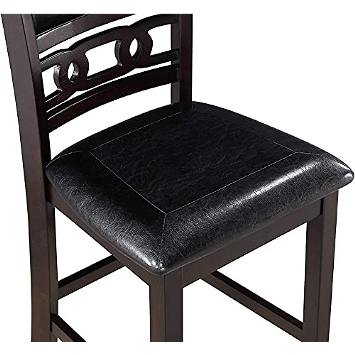 New Classic FURNITURE Gia 5-Piece Table with Four Chairs, Inch, 42" Counter Set, Ebony