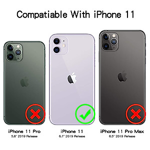 BITOBE Luxury Square Phone Case iPhone 11 with Stand 6.1 Inch 2019 Retro Elegant Soft TPU Design Cover for Women Girls with Ring Holder Kickstand (Purple Galaxy Diamond Lips)