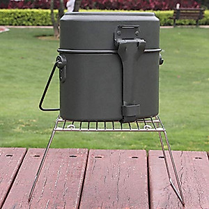 Happyyami Grill Cooling Rack BBQ Wire mesh BBQ Burning Stove Charcoal Grill Rack Baking Cooling Racks Grill Grid BBQ Grill Racks Table top Grill Mini BBQ Tools Travel Ultra Light Steel Wire