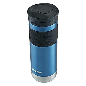 Contigo Byron Vacuum-Insulated Stainless Steel Travel Mug with Leak-Proof Lid, Reusable Coffee Cup or Water Bottle, BPA-Free, Keeps Drinks Hot or Cold for Hours, 20oz, Blue Corn