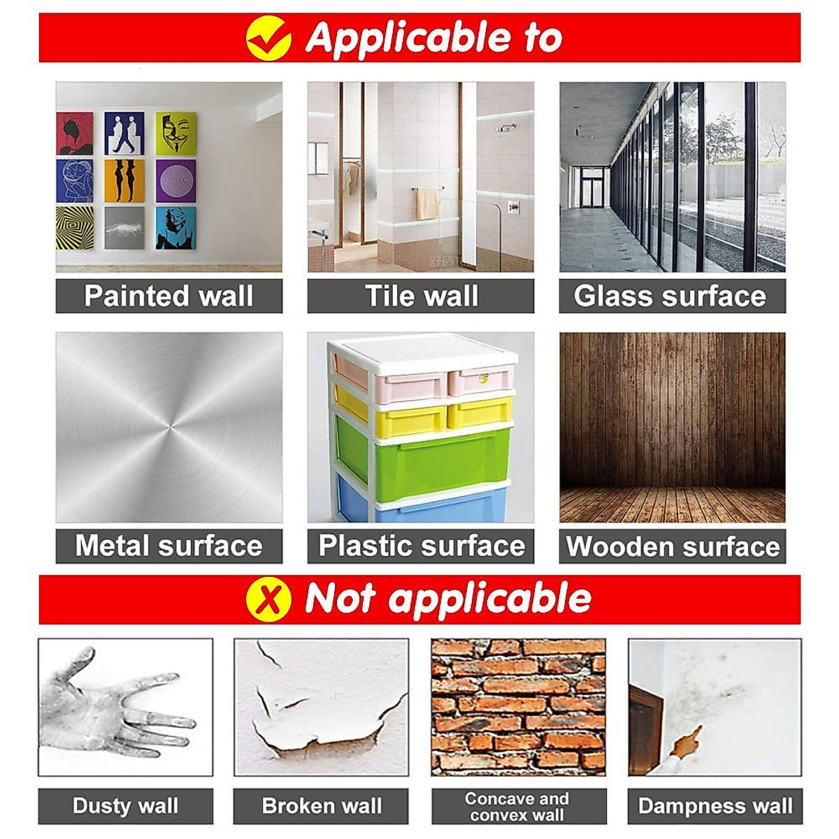 Nano Grip Tape 16.5 FT x 1.2 Inch Reusable Removable Washable Double Sided Sticky Strips Seamless Traceless Tape Adhesive Kitchen Holder