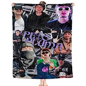 EGGPOD Peso Music Poster Pluma Throw Blanket Warm Cozy Plush Bed Blanket Sofa Bed Couch Decor Gifts for Men Women and Kids