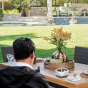 J JHOUSELIFESTYLE Ashtray for Weed - Outdoor Ashtray with Lid, Ash Tray Sets for Weed, Ash Tray Sets for Cigarettes Outdoor Ashtrays for Cigarettes Windproof Ashtray for Outside