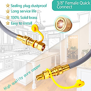 5369 Propane to Natural Gas Conversion Kit, For Weber,Blackstone 28" &36 ",Pizza Oven,Fire Pit, Generator, Patio Heater,etc.12FT 3/8" ID Natural Gas Hose with Quick Connect