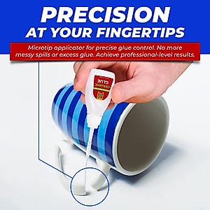 Y'allCanDiy Waterproof Ceramic Glue - Temperature Resistant Ceramic CA Glue Repair for Pottery, No Smell After Cure. Best Cyanoacrylate Based Adhesive for China and Porcelain