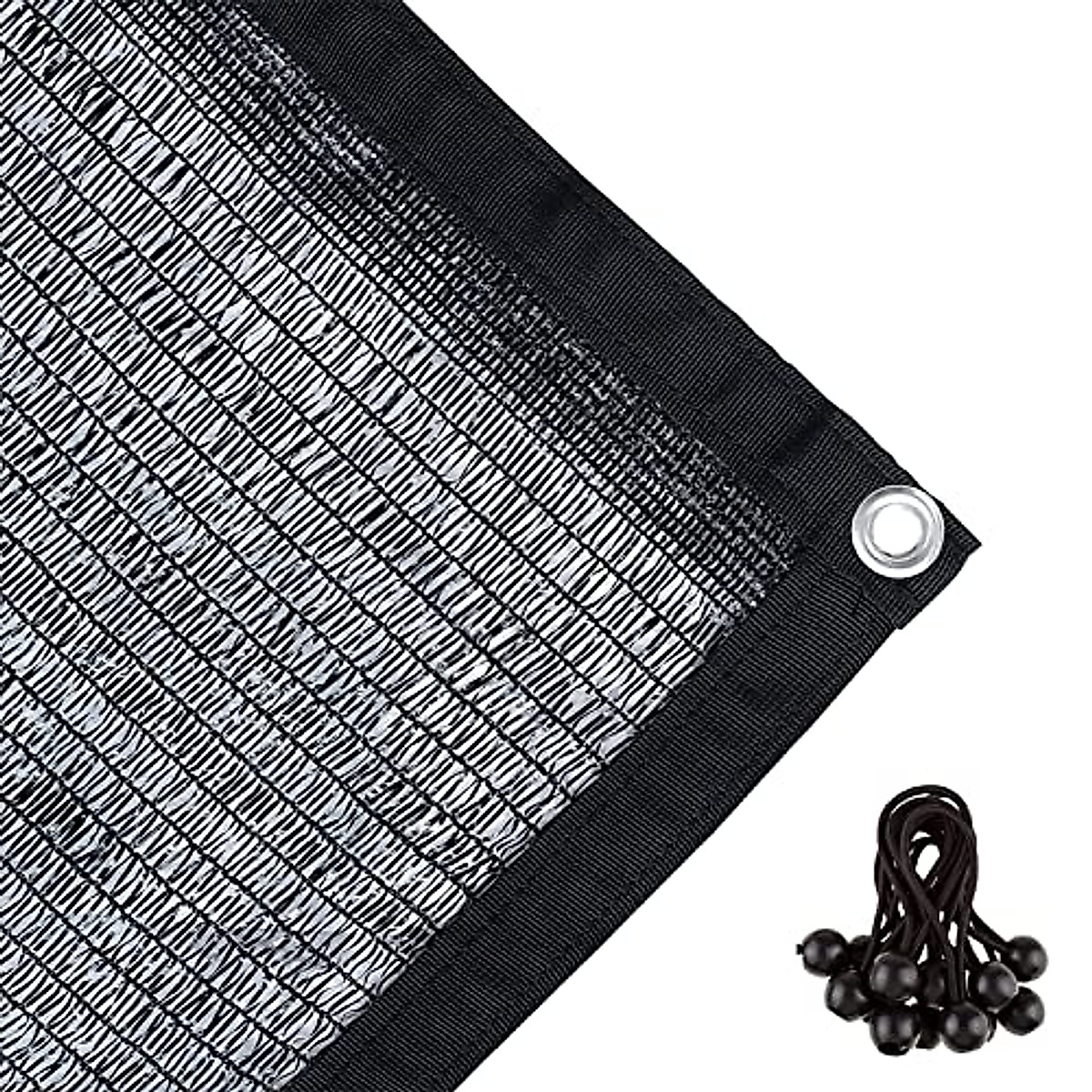 Agfabric 40% Shade Cloth with Grommets for Garden Patio, Black (6x12ft)