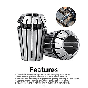 GRUNI Spring Collet ER25 Precision Collet Clamp Chuck 1.0-16.0mm Collet Chuck Holder for Lathe Milling Holder 1Pcs (Size : 1pc ER25-4.0mm)
