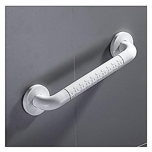 Safety Grab Rails 304 Stainless Steel Shower Handle Anti-Slip Bathtub with Safety Luminous Circles Handrail ?for Elderly Disabled Toilet Seniors Kitchen (Color: White, Size: 11.8 inches (30 cm)