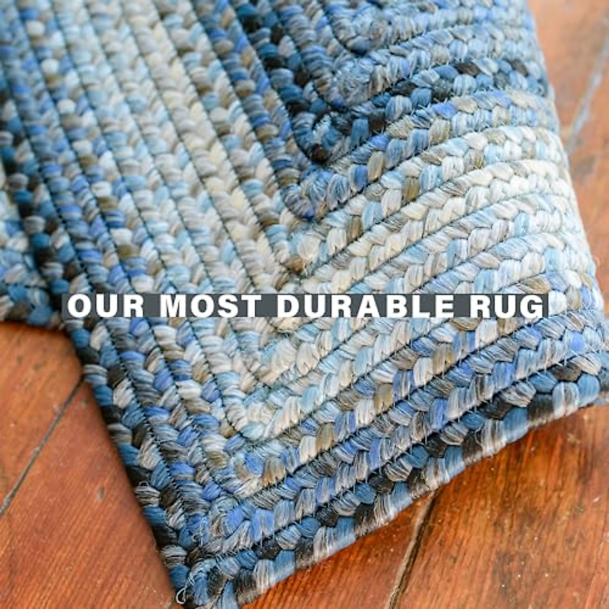 Homespice Juniper 4 x 6 Area Rug for Bedroom and Living Room, Also Ideal to Use as a Blue Outdoor Rug for Deck and Patio - Spill Proof and Stain Resistant - Reversible Indoor Outdoor Rugs 4x6 Feet