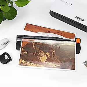 Laminator, Laminator Machine A4, 5 in 1 Thermal Laminator for Home Office School Use, 9 inches Width, Quick Warm-Up, Paper Trimmer, Corner Rounder ，Hole Punch(15 Laminating Pouches)