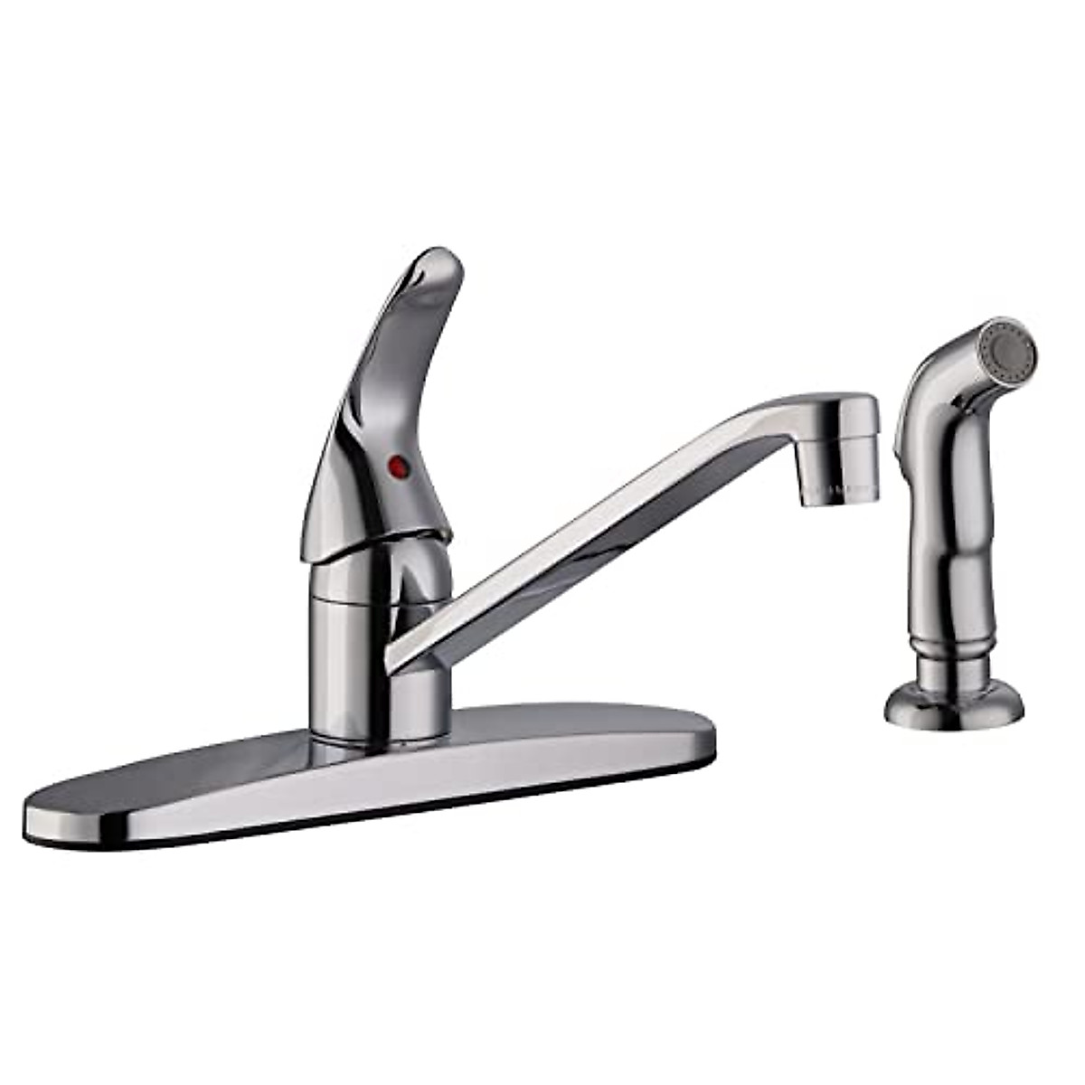 Design House 584037 Middleton Single Handle Kitchen Faucet with Side Sprayer, Polished Chrome