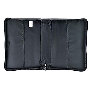 Christian Art Gifts Classic Faux Leather Bible Cover for Men and Women: Be Strong and Courageous - Joshua 1:9 Inspirational Bible Verse with Lion, Gray and Black, Large