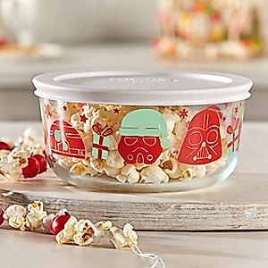 Pyrex Star Wars 8-piece Round Decorated Glass Storage Holiday Set