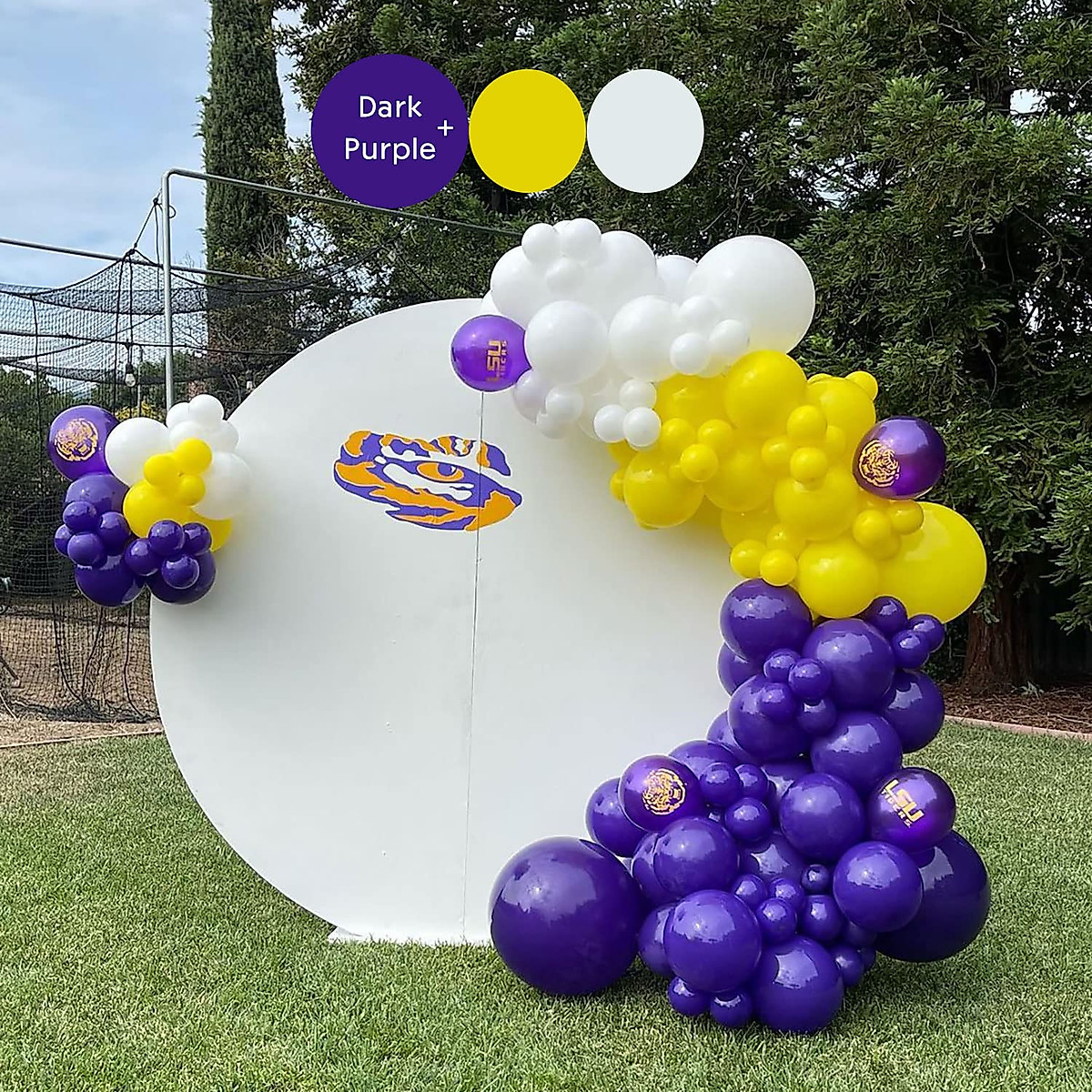 Dark Purple Balloons different sizes 100 Pack 12+10+5 inch Deep Hot Purple Balloon for Wedding Birthday Baby Shower Birthday Party Halloween Decorations