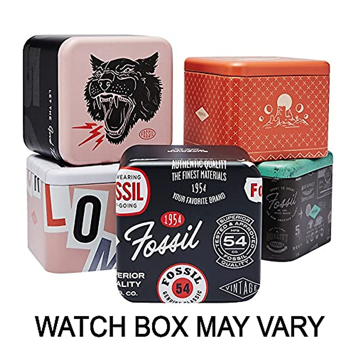 Fossil Men's Grant Quartz Stainless Steel and Leather Chronograph Watch, Color: Silver/Blue, Luggage (Model: FS5151)