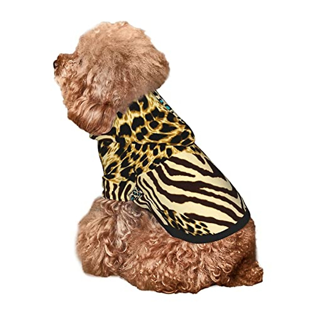 Small Pet Sweaters with Hat Tiger-Prints-Zebra Cat Puppy Hoodie Pet Hooded Coat X-Small