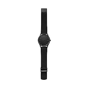 Skagen Men's Jorn Quartz Analog Stainless Steel and Mesh Watch, Color: Black (Model: SKW6422)