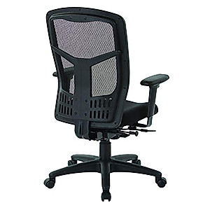 Office Star ProGrid High Back Manager's with Adjustable Seat Height, 2-to-1 Synchro Tilt Control and Seat Slider, Coal FreeFlex Fabric