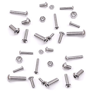 Hilitchi 460-Piece M3 M4 M5 Stainless Steel Button Head Hex Socket Head Cap Bolts Screws Nuts Assortment Kit