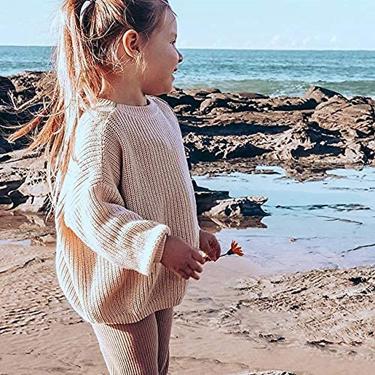 Infant Toddler Baby Girl Boy Knit Sweater Pullover Sweatshirt Warm Long Sleeve Shirt Tops Knitted Fall Winter Clothes (White, 2-3T)