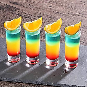 DeeCoo Heavy Base Shot Glass Set Bulk, Whisky Shot Glasses 2 oz, Mini Glass Cups For liqueur, Double Side Cordial Glasses, Tequila Cups Small Glass Shot Cups Set Of 24