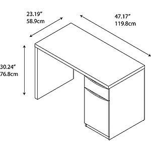 Bush Furniture Montrese Small Computer Desk in Classic Black