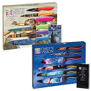 CHEF'S VISION Cosmos Knife Set Bundle With Masterpiece Knife Set