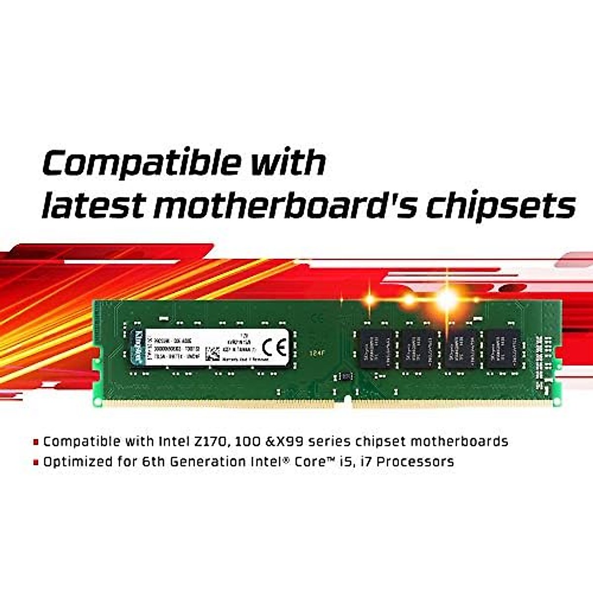 Kingston ValueRAM 32GB 3200MT/s DDR4 Non-ECC CL22 DIMM 2Rx8 1.2V KVR32N22D8/32 Desktop Memory