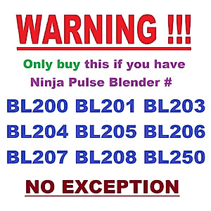 Ninja Locking Lid for 40 48-Ounce Bowl BL200 BL201 BL203 BL204 BL205 BL206 BL207 BL208 BL250 Pulse Blender, Black