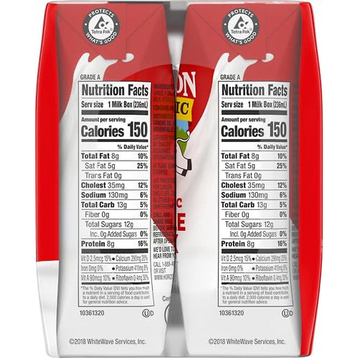 Horizon Organic Horizon Organic Shelf-Stable Whole Milk Boxes, Whole Milk Single Serve, 8 oz, 6 Pack, 8.0 fl oz (Pack of 6)