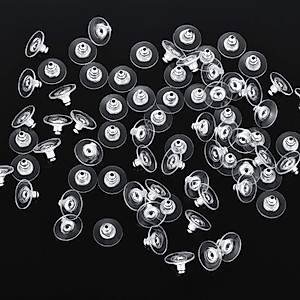 200 Pcs Earring Backs for Droopy Ears Backs Replacements Earring Backs for Heavy Bullet Clutch(Silver)