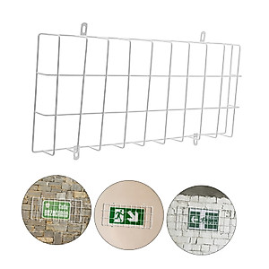 jojofuny Lampshade Protection Net Exit Damage Stopper Exit Sign Wall Guard Emergency Light Cage Guard Exit Light Protective Cages Exit Signs for Business Emergency Guard Iron White