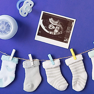 Kushies Newborn Terry Socks (White 6 pack, 0-3 Months)