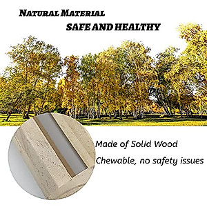 kathson Rabbit Hay Feeder Wooden Bunny Hay Manger Hay Rack Manger Grass Holder for Guinea Pig Small Pet Chinchilla