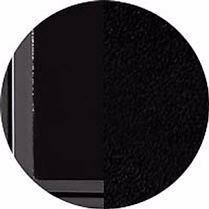 SlideBelts Men's Vegan Leather Belt without Holes - Black Buckle/Black Leather (Trim-to-fit: Up to 48" Waist)