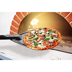 RTT Turning Pizza Peel with 8" Aluminum Round Pizza Paddle,23.6" Overall,Outdoor Pizza Oven Accessories