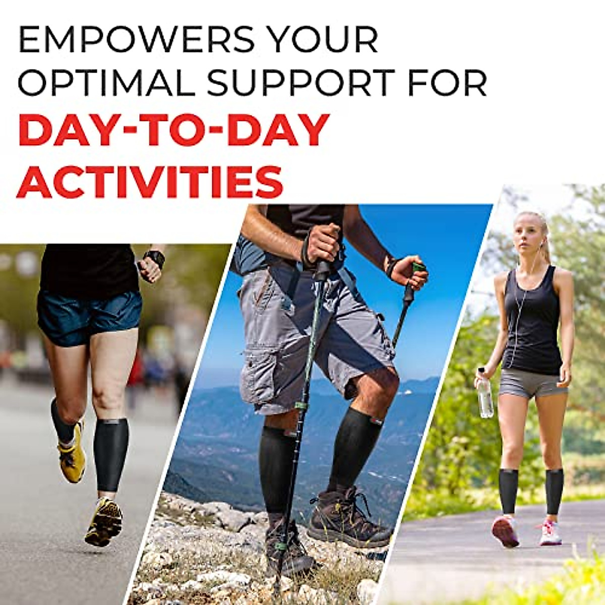 ZOYER Calf Compression Sleeves for Men and Women, Footless Compression Socks Support for Cycling, Fitness, Running, Leg Sleeve Brace for Shin Splints, Pain Relief, Injury Recovery and Reduces Swelling