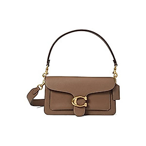 COACH Polished Pebble Leather Tabby Shoulder Bag 26 Dark Stone One Size