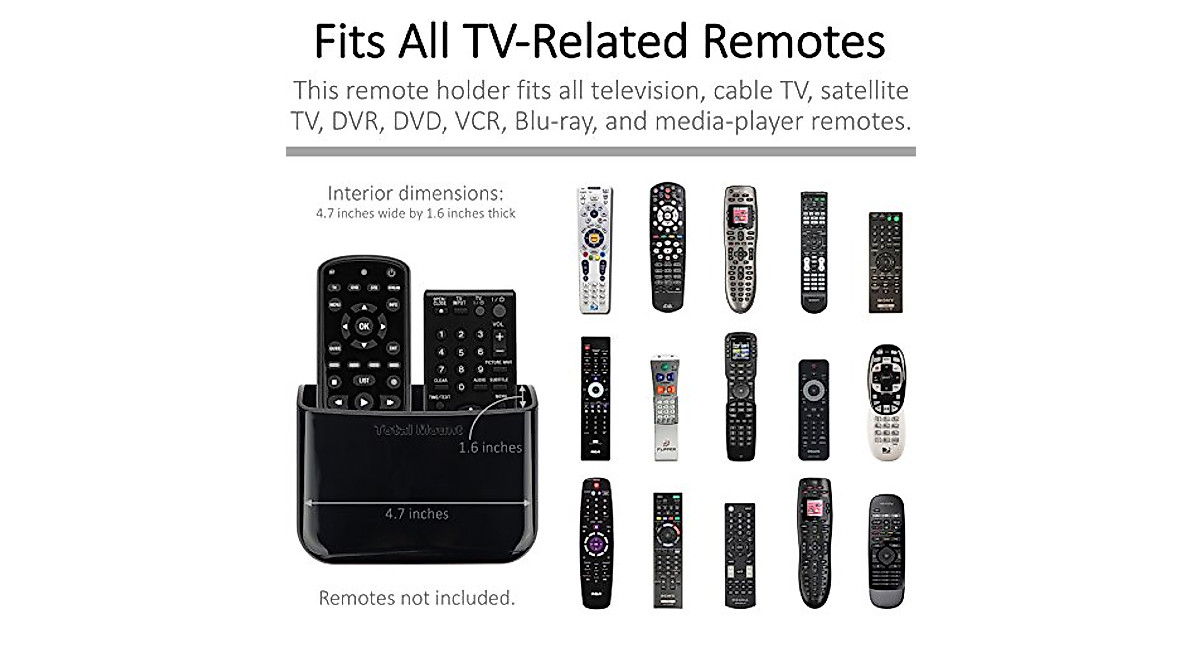 TotalMount Universal Remote Holder - Organize Your Remotes Efficiently