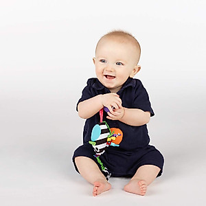 Sassy Boppin’ Birdie | Developmental Plush Toy for Early Learning | High Contrast | Attaches to Baby Gear for Travel | for Ages Newborn and Up (80660)