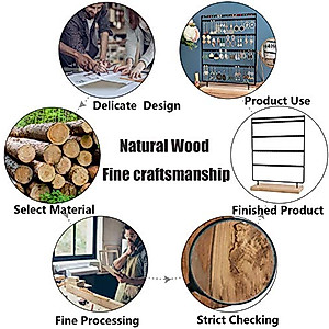 JAZUIHA Earrings Organizer Stand Earring Holder Display Stand with100 Holes 5 Tier Jewelry Organizer rack of Wooden Base Storing Earrings for Girls (Black)