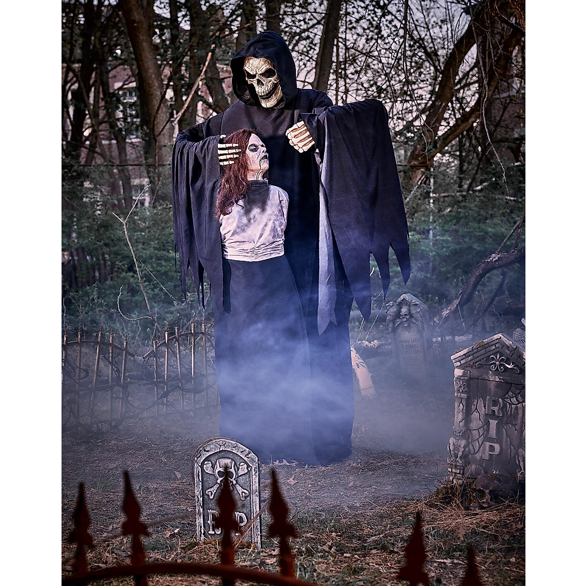 Spirit Halloween 6.6 Ft The Black Heart Animatronic | Decorations | Animated | Moving arm motions | Speaks Chilling Phrases