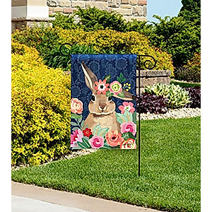 BreezeArt - Bunny Bliss Decorative Garden Flag 12x18 inch - Premium Quality SolarSilk - Made in the USA by Studio-M