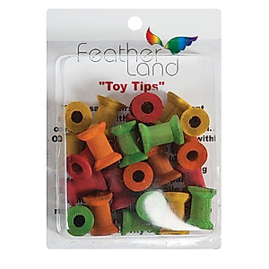 Paradise 3/4-Inch by 1-1/8-Inch wood Spools Bird Toy
