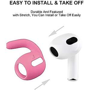 Loirtlluy 4 in 1 Anti-Lost Accessories for Airpods 3, Airpods 3 Strap Magnetic Cord, Ear Hooks and Covers Compatible with Airpod 3rd, Watch Band Holder, Pink